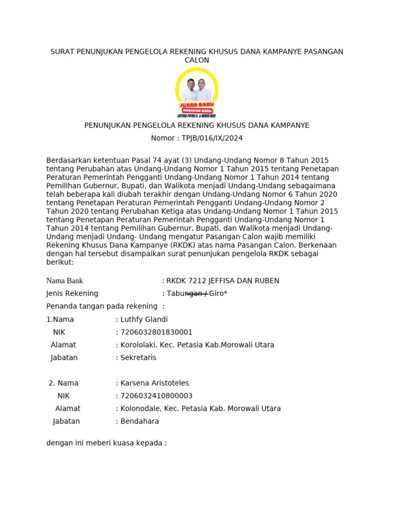 Lampiran Surat II Ketua KPU | PDF