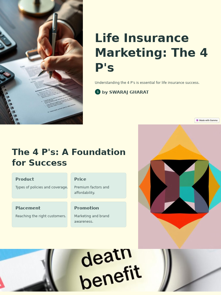 Life Insurance Marketing: The 4 P's Guide | PDF