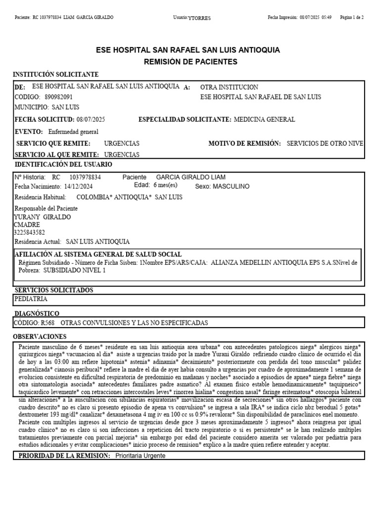 Anexo Liam | PDF | Medicina | Enfermedades y trastornos humanos