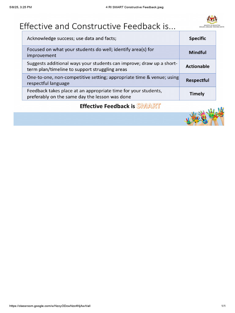 4 RI SMART Constructive Feedback - Jpeg | PDF