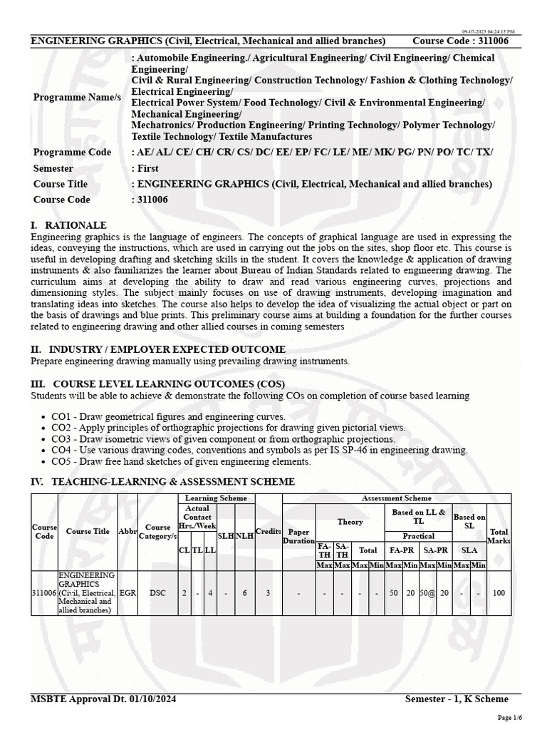 Engineering Graphics | PDF | Engineering | Technical Drawing