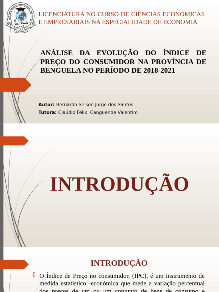 Evolução do IPC em Benguela 2018-2021 | PDF | Custo de vida | Economia