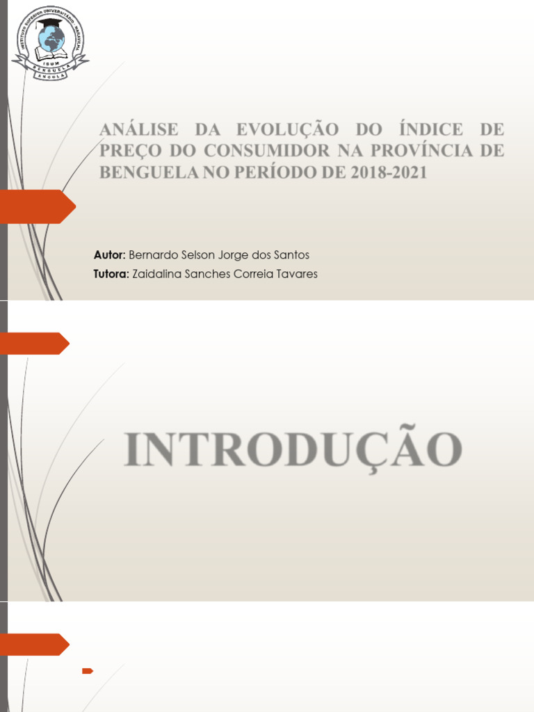 Evolução do IPC em Benguela (2018-2021) | PDF | Custo de vida | Economia