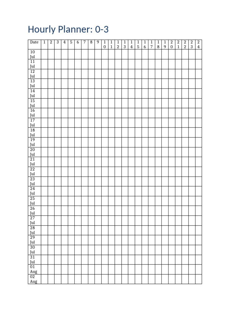 Hourly Planner 2017-2018 Overview | PDF