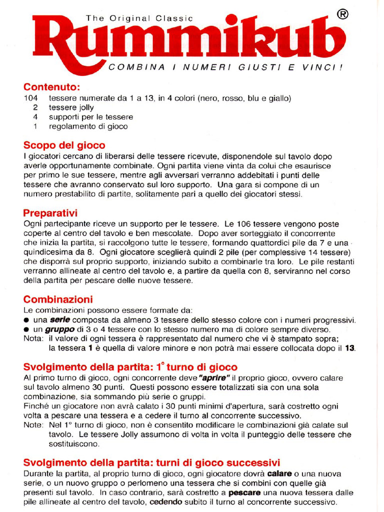 Rummikub | PDF