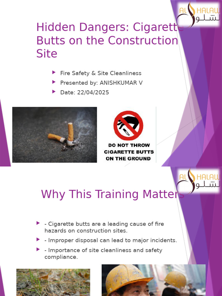 Cigarette Butts: Fire Risks on Construction Sites | PDF