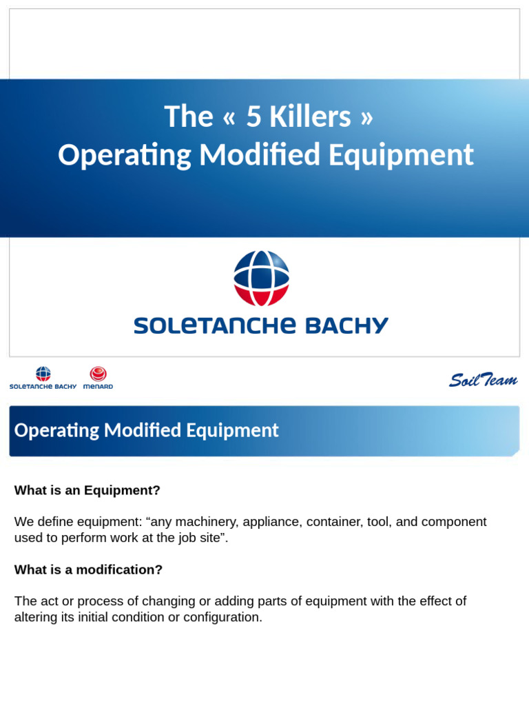 Operating Modified Equipment Safely | PDF | Manufactured Goods ...