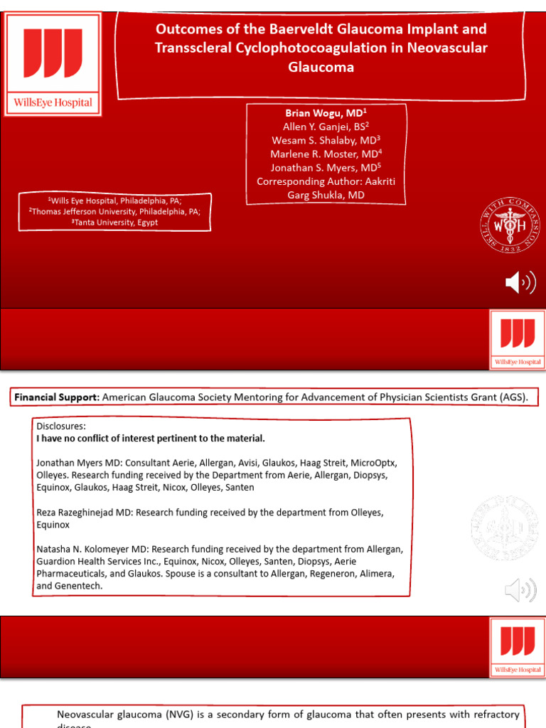 Outcomes of BGI and CPC in NVG Presentation | PDF | Glaucoma | Medical Specialties