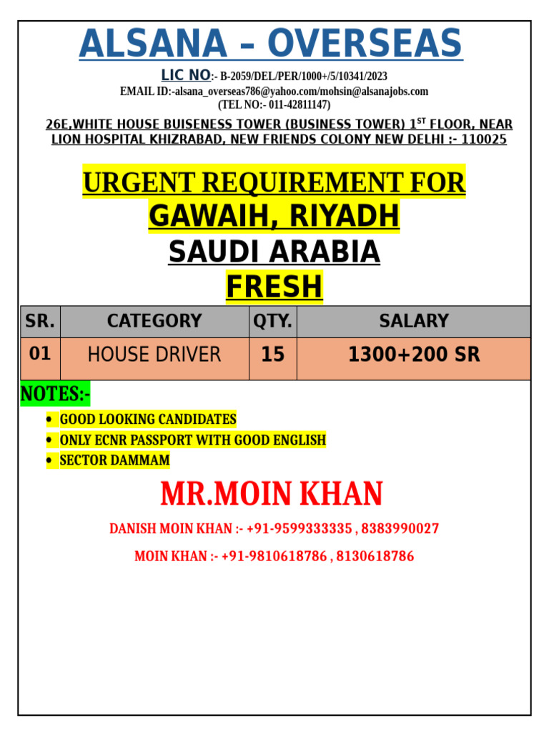 House Driver Fresh | PDF