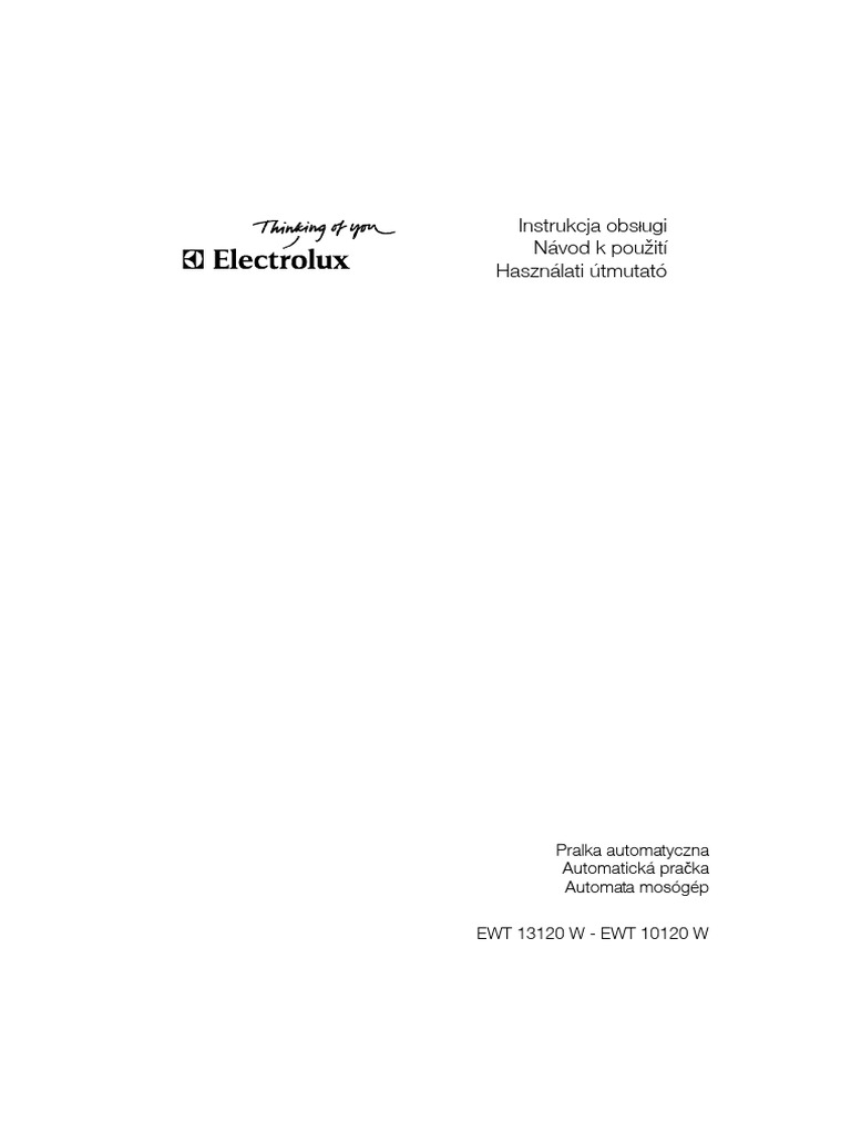 Electrolux EWT10120W Washing Machine | PDF
