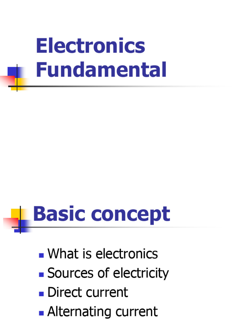 01 Electronic Fundamentals | PDF | Electric Current | Electricity