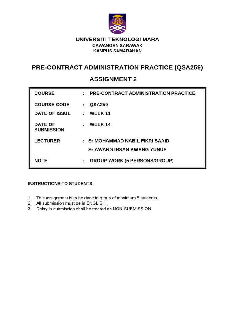 Qsa259 - Assignment 2 (Case Study) 2 | PDF | Specification (Technical Standard) | Evaluation