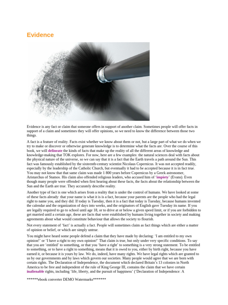 Evidence, Explanation, Interpretation | PDF | Theory | Evidence