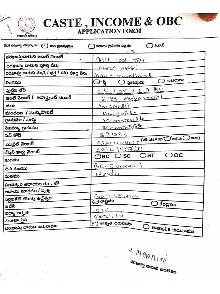 Malla Mohini Caste | PDF