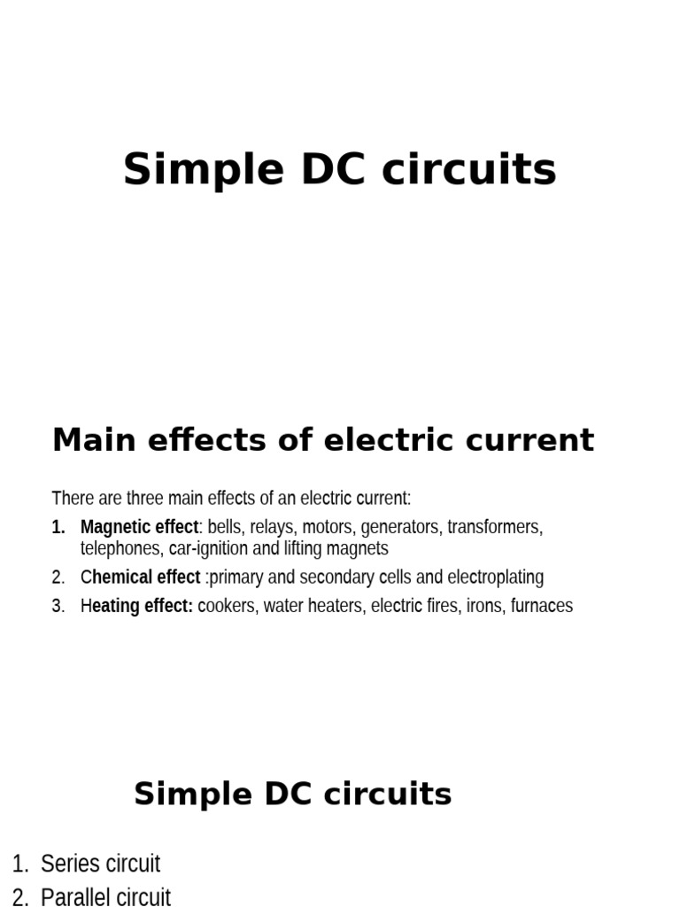 2 - Simple DC Circuits | PDF | Series And Parallel Circuits | Resistor