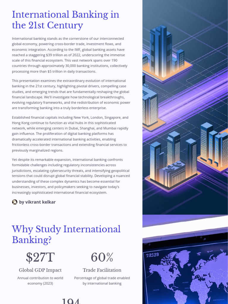 International Banking in The 21st Century | PDF | Banks | Global ...