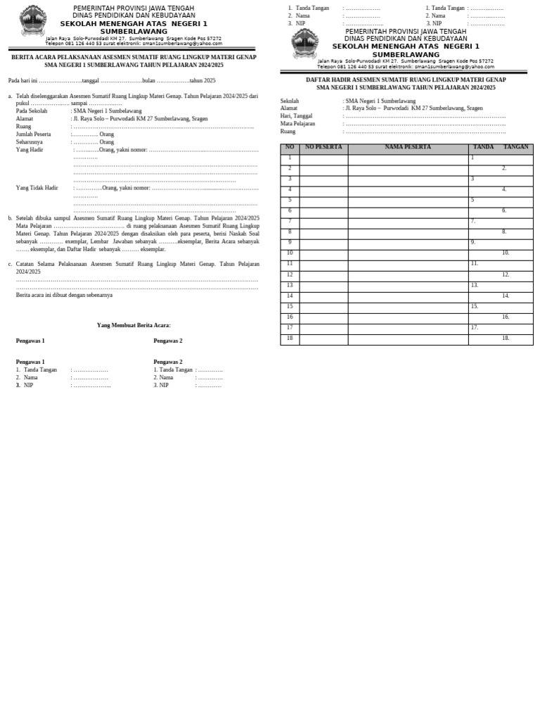 BERITA ACARA ASRLM | PDF