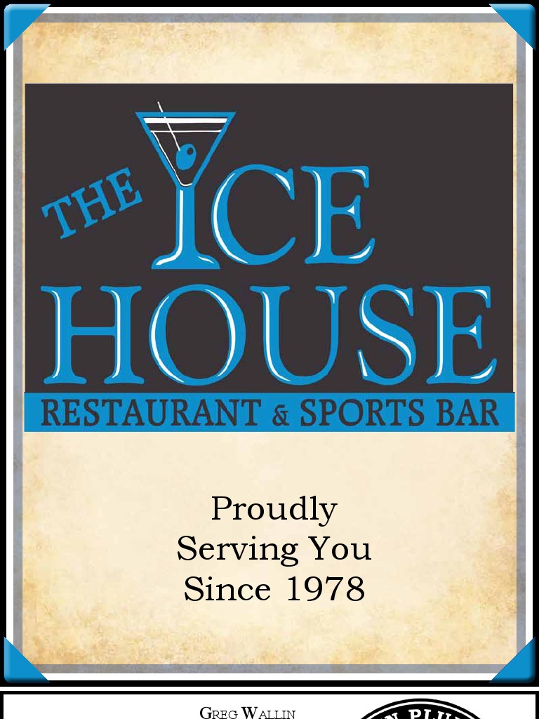 IceHouse Menu | PDF | Bacon | Salad