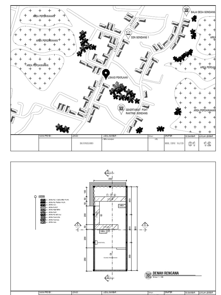 Denah dan Detail Apotek Sederhana | PDF