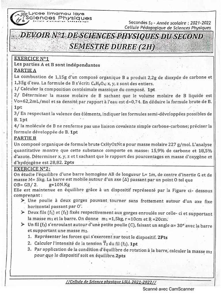 D3 2S2 2022 LSLL Rattrapage | PDF