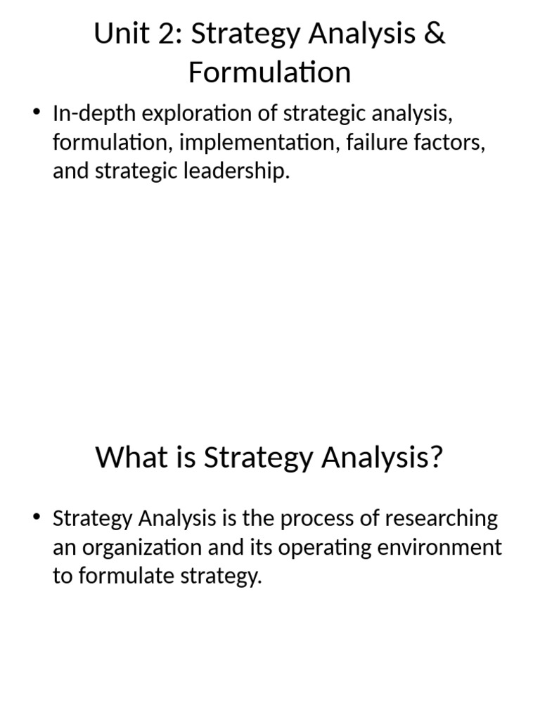 Strategic Management Unit 2 | PDF | Strategic Management | Change Management