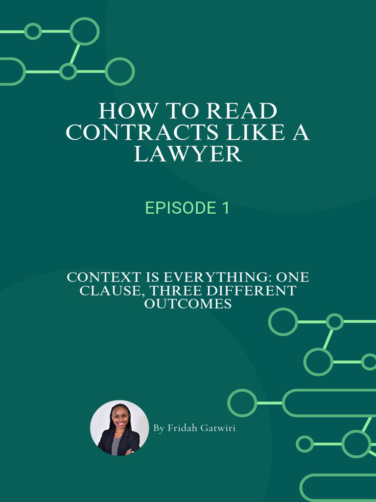 Reading Contracts: Context Matters | PDF | Intellectual Property | Software