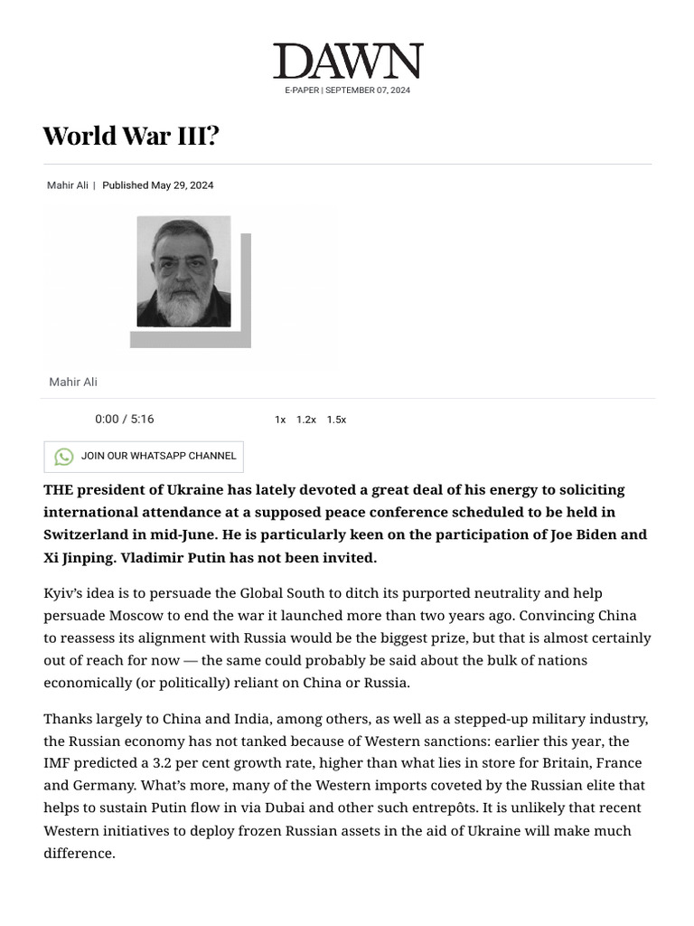 World War III - Newspaper | PDF | Vladimir Putin | World Politics