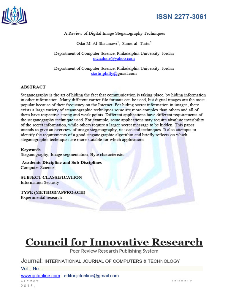 Odai Research Paper With DR Samir | PDF | Data Compression | Encryption