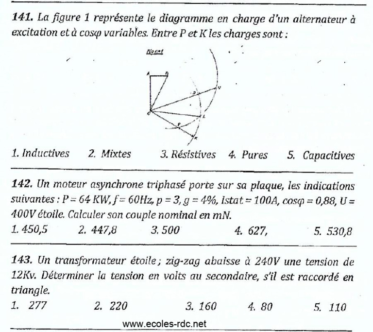 Items Exetat 2013 Technique Industrielle Option Electricite | PDF