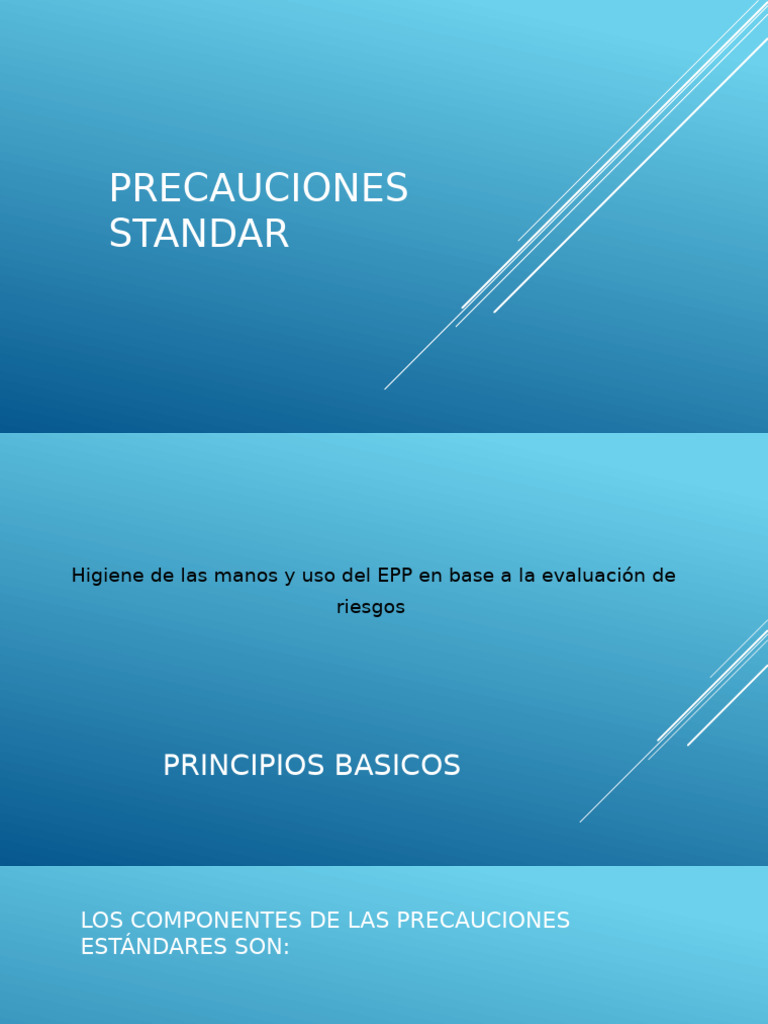 Precauciones Estándar en Salud: EPP y Higiene | PDF | Lavado de manos ...