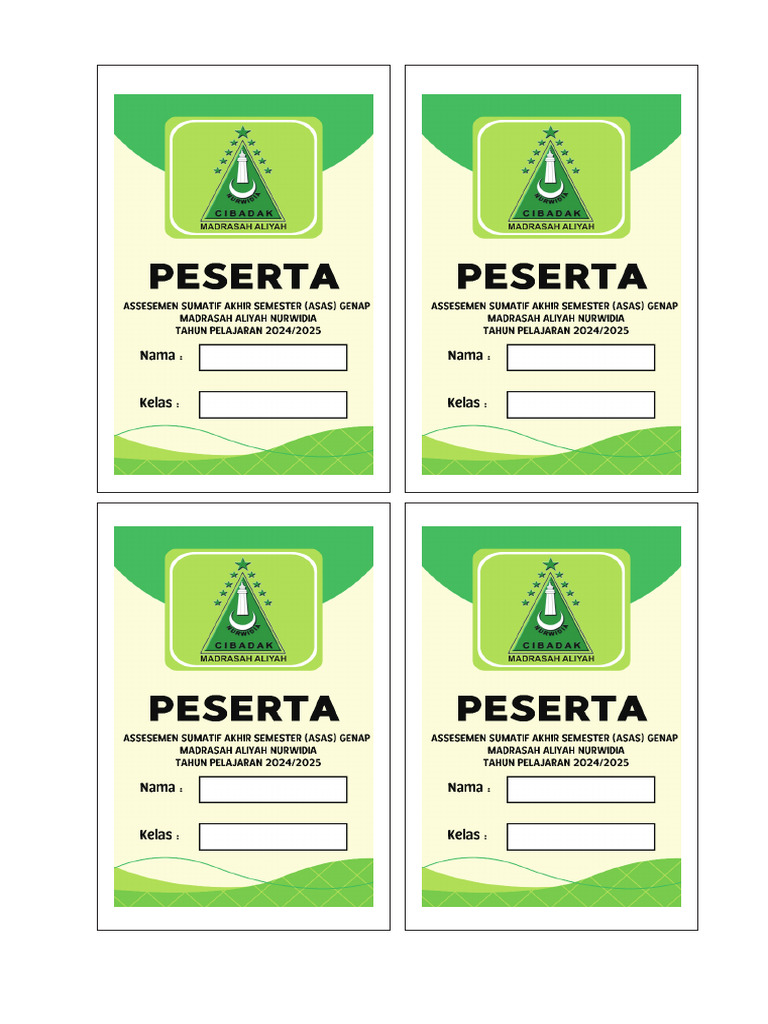 Print Kartu Peserta | PDF