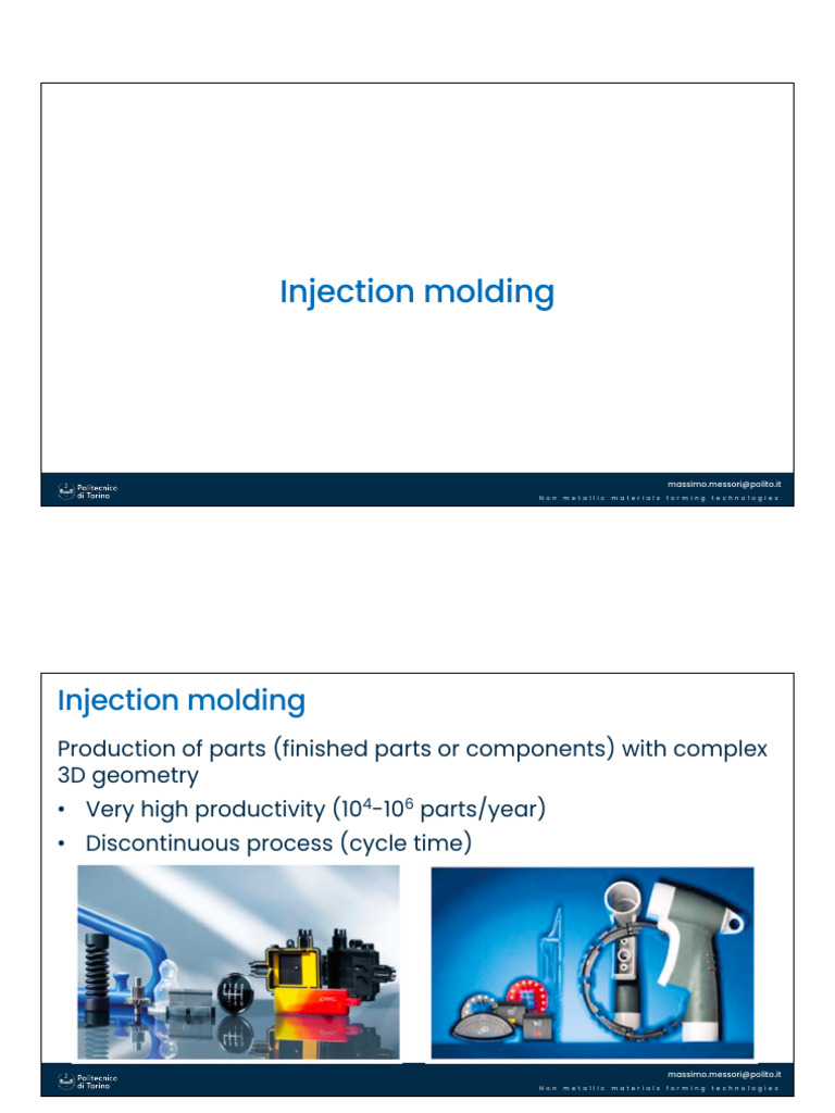 Non-Metallic Materials: Injection Molding | PDF | Applied And ...