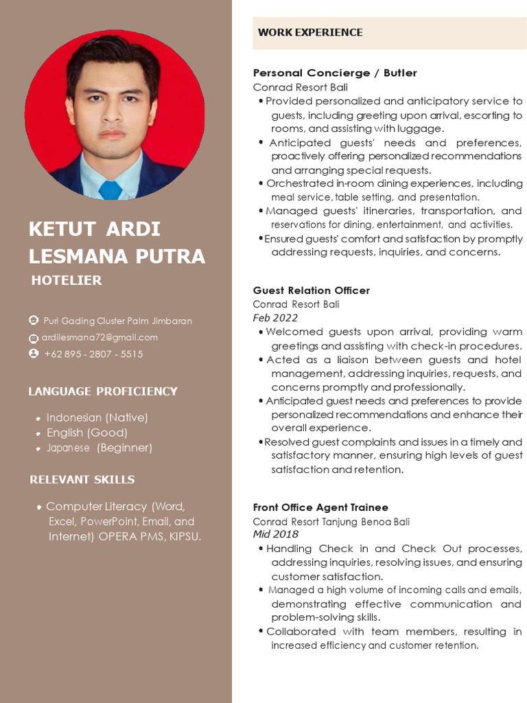 CV Ketut Ardi Lesmana Putra | PDF