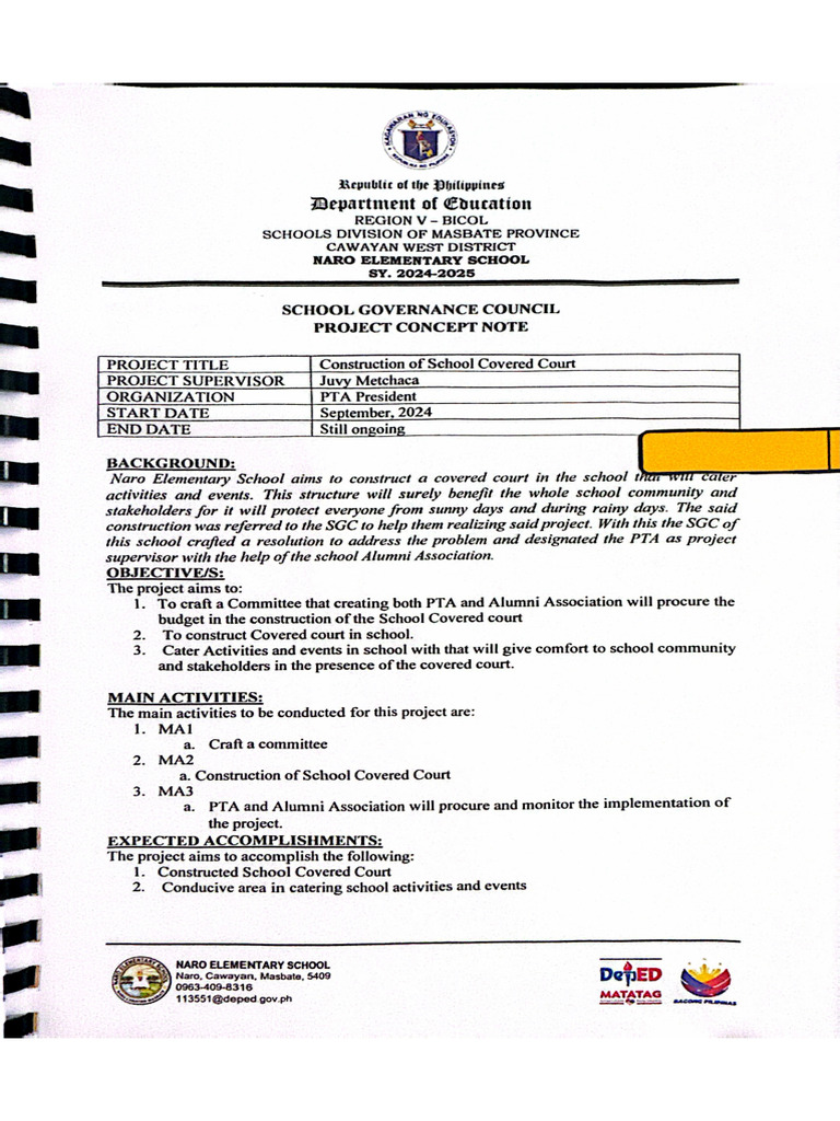 SPTA Project Concept Note | PDF