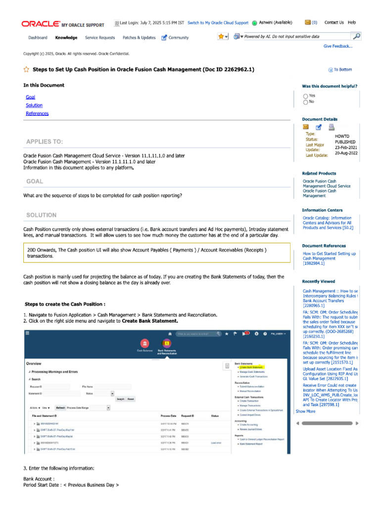 Cash Positioning Pdf