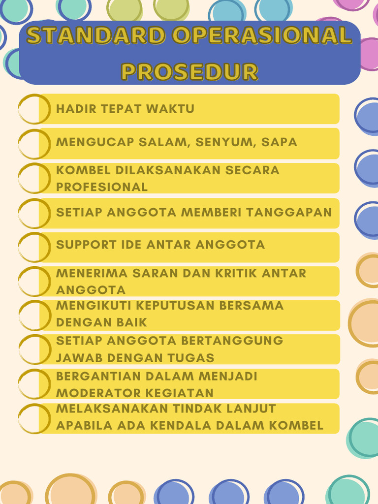 Standard Operasional Prosedur | PDF