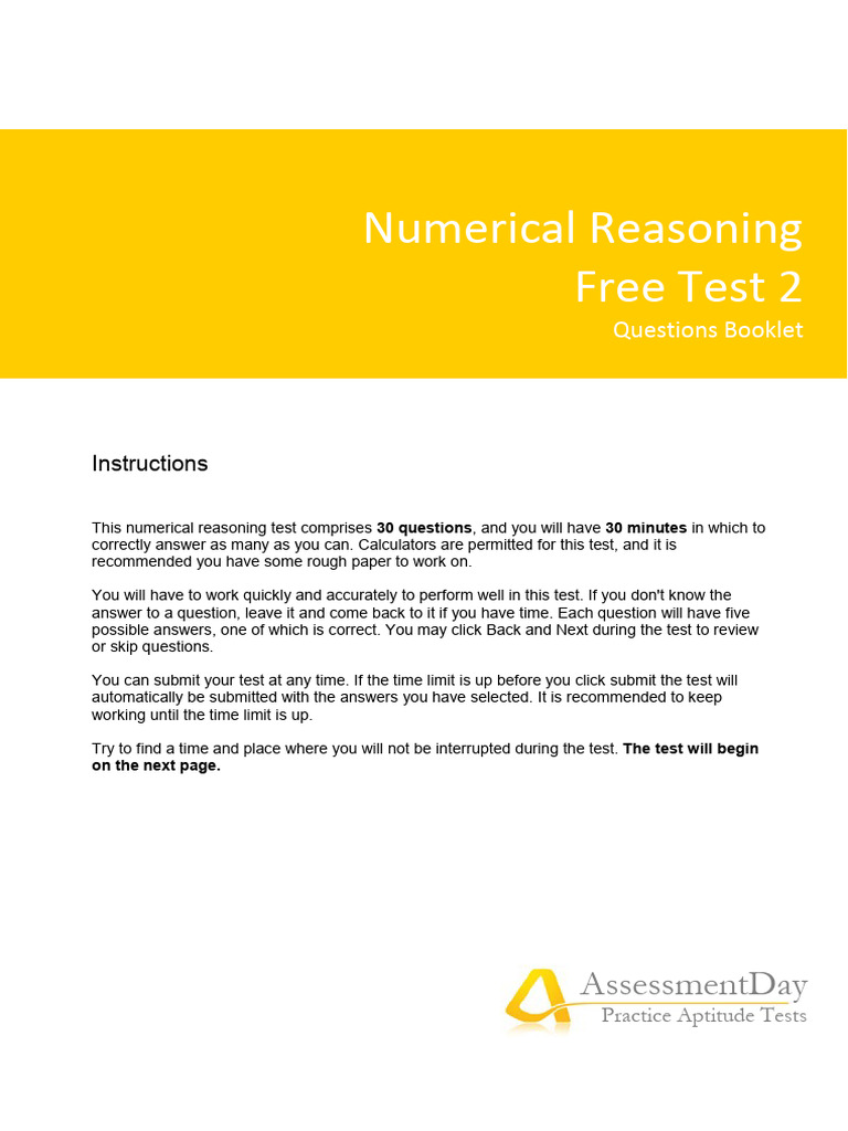 Numerical Reasoning Test Practice | PDF | Canadian Dollar