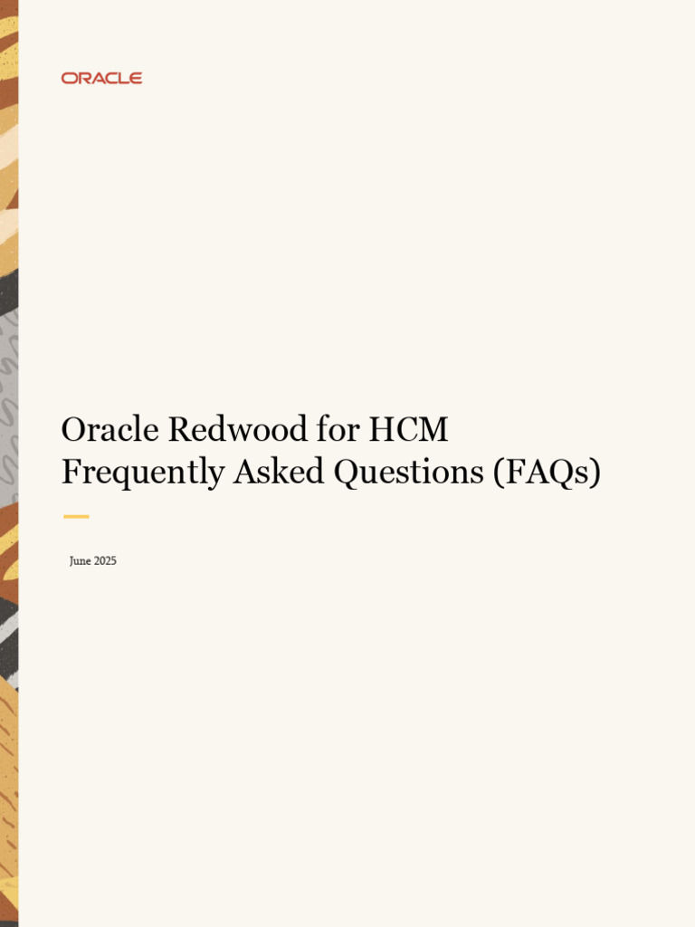 Redwood For HCM FAQ June 2025 | PDF | Human Resource Management | Faq