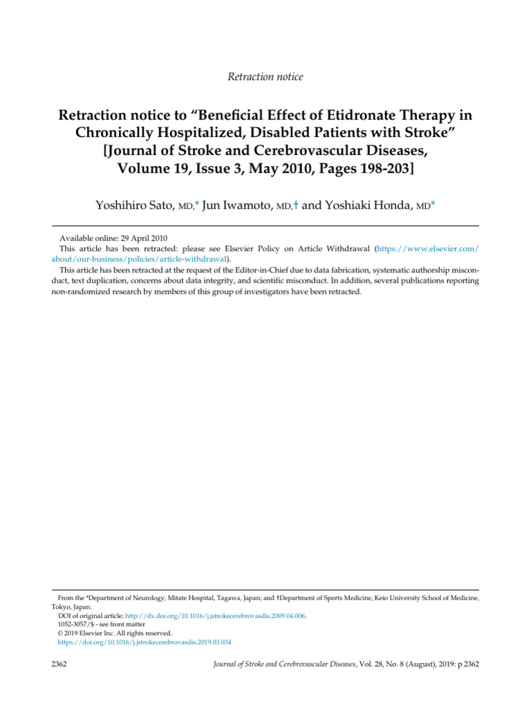 Retraction Notice To “ Beneficial Effect of | PDF