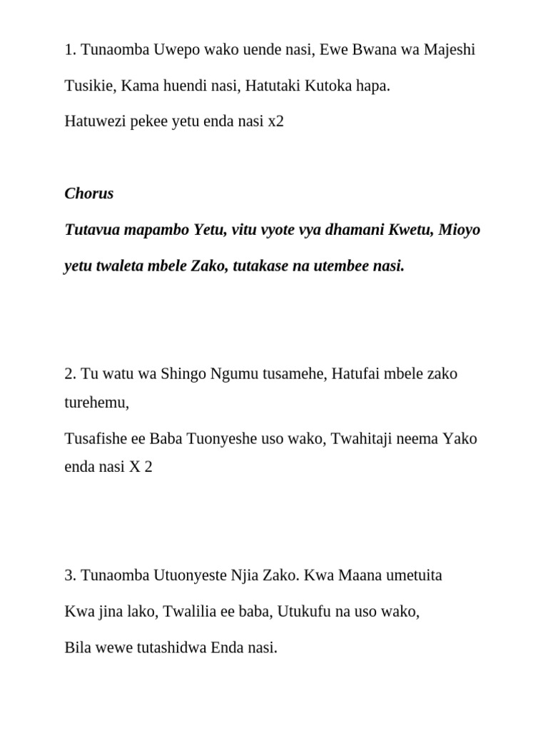 Kalekye Ann Song | PDF
