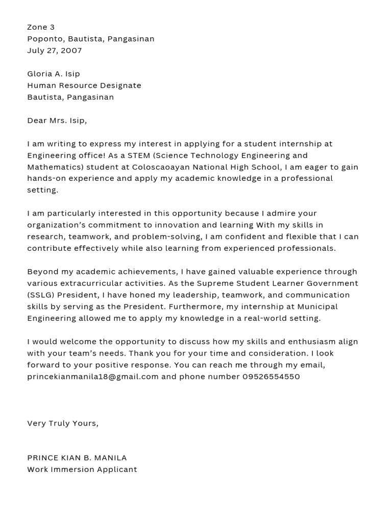 Kian Resume - Immersion PDF | PDF