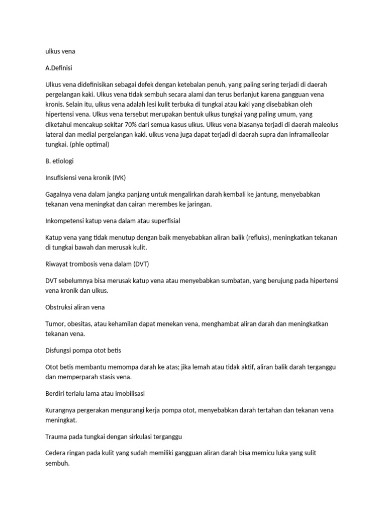 Ulkus Vena-WPS Office | PDF