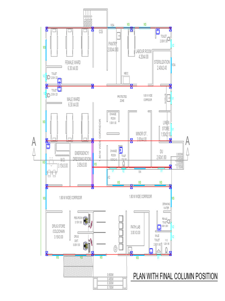 Column Layout Plan for Change Room | PDF
