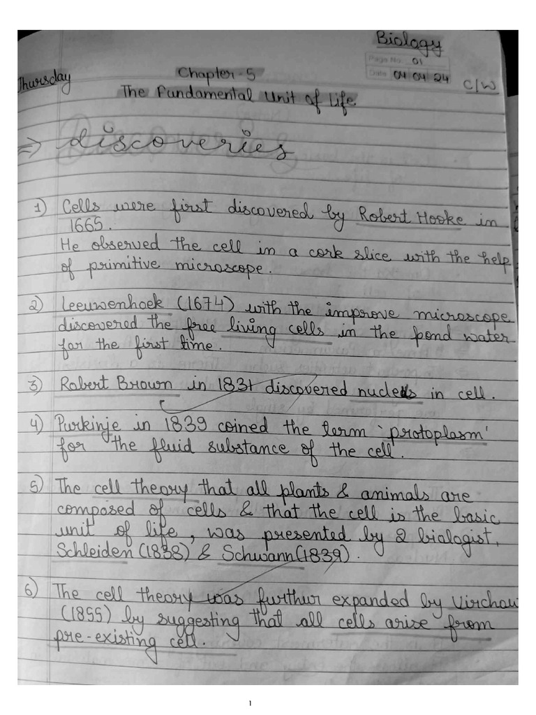 Class IX Ch. 5 Cell | PDF