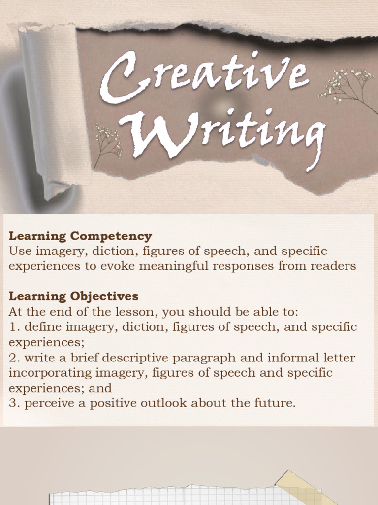 BBB IS - Creative Writing - Lesson 1 | PDF | Senses | Semantics