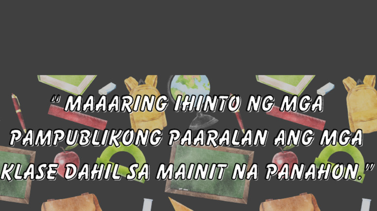Maaaring Ihinto NG Mga Pampublikong Paaralan Ang Mga Klase Dahil Sa ...