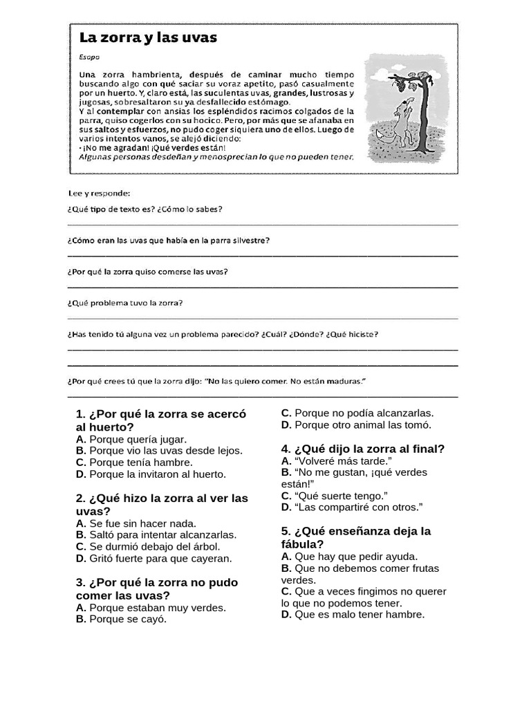 Comprension Lectora N° 2 | PDF