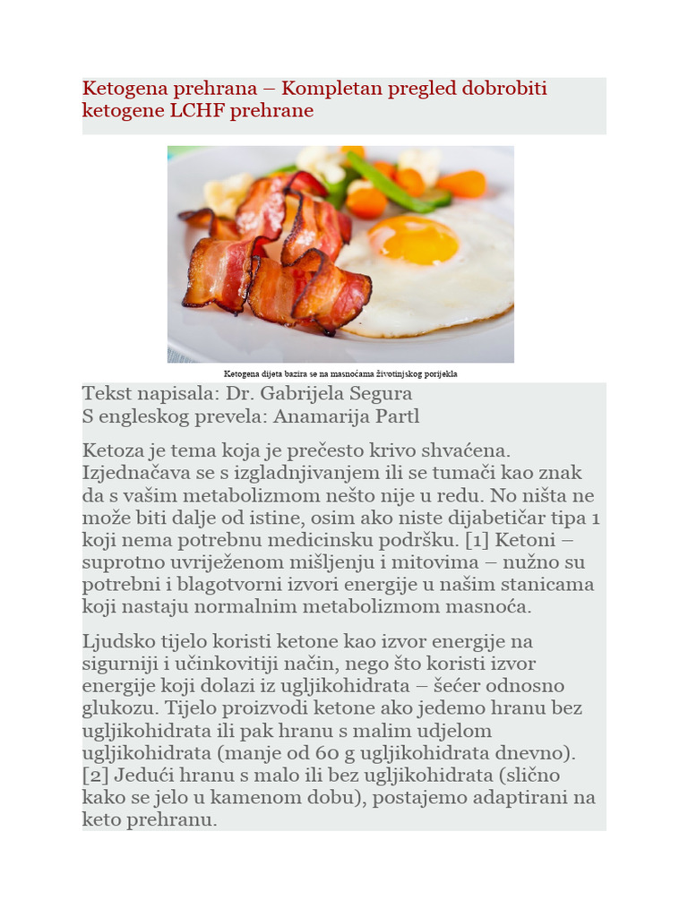 Keto - Ketogena Prehrana | PDF