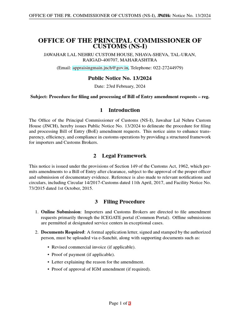 JNCH Public Notice 13/2024: BoE Amendments | PDF | Justice | Crime ...