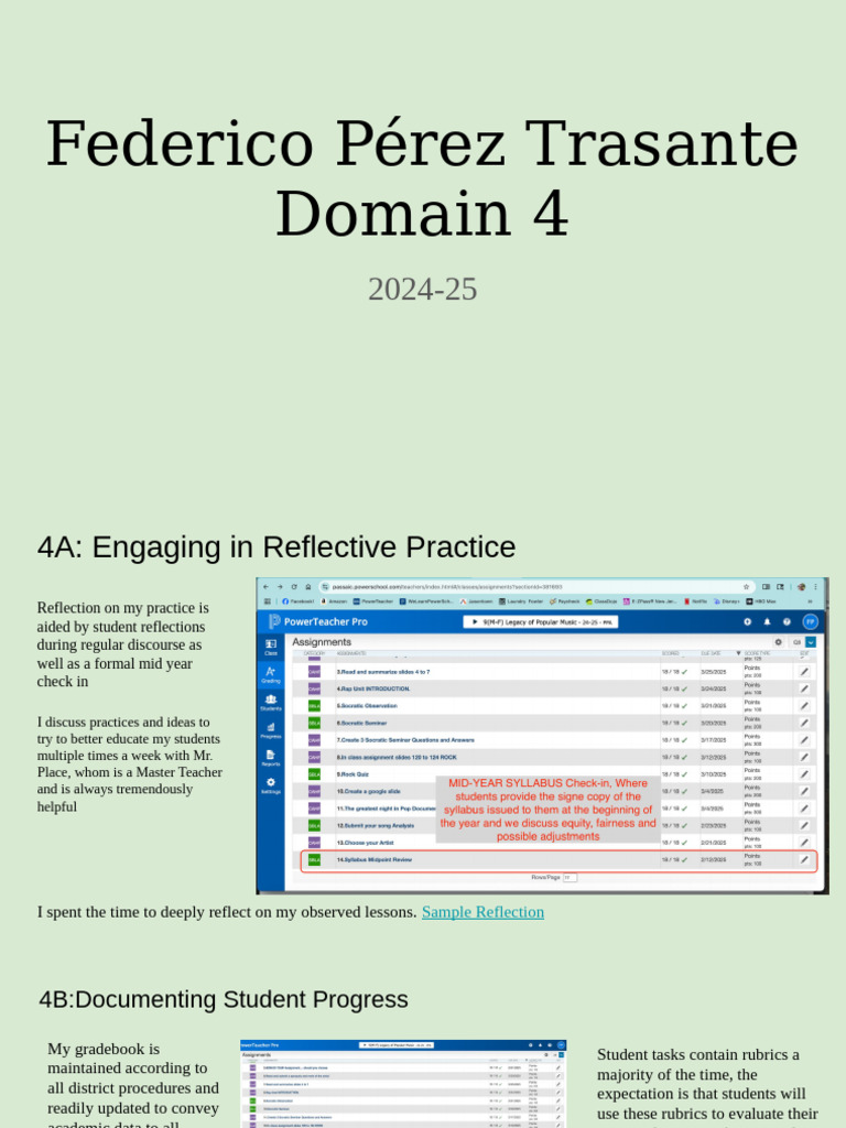DANIELSON Domain 4 2024-25 Successful Submission | PDF | Learning ...
